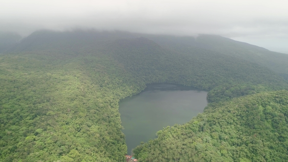 Lake in the Mountains, Bulusan. Philippines, Luzon, Stock Footage ...