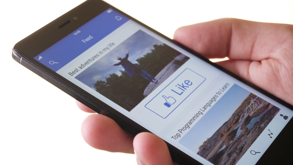 Pressing Like Button on Social Media on Social Media App, Stock Footage