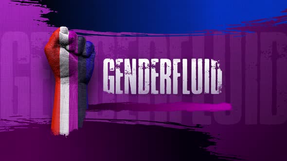 Genderfluid Gender Sign Background Animation 4k, Motion Graphics ...