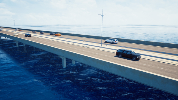 Highway Bridge Traffic 4K, Motion Graphics | VideoHive