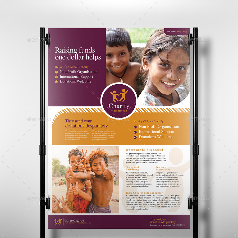 Charity Poster Template, Print Templates | GraphicRiver