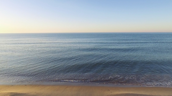 Narrow Beach Line, Waves and Ocean, Stock Footage | VideoHive