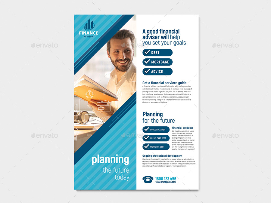 Financial Advisor Poster Templates, Print Templates | GraphicRiver