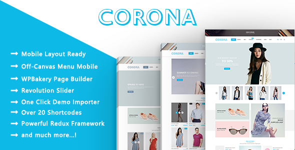 Corona - Clothing & Fashion Model Responsive WooCommerce WordPress Theme | Prosyscom Tech