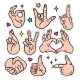 Hand Gestures - Vector Isolated Stickers Set, Vectors | GraphicRiver