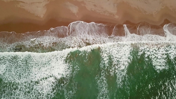 Aerial Tilt View Ocean Waves and Rocks, Atlantic, Stock Footage | VideoHive