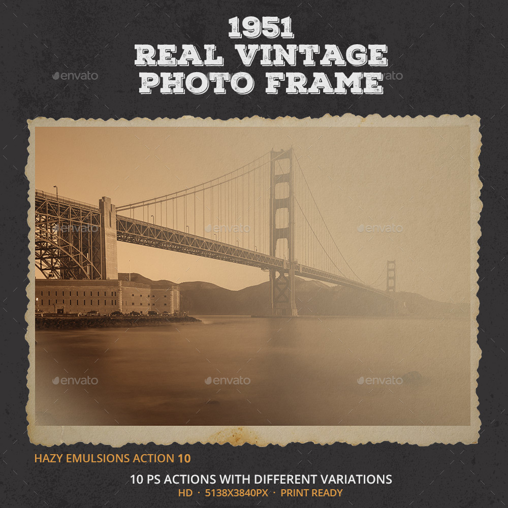 1951 Vintage Frame Photoshop Template, Graphics | GraphicRiver