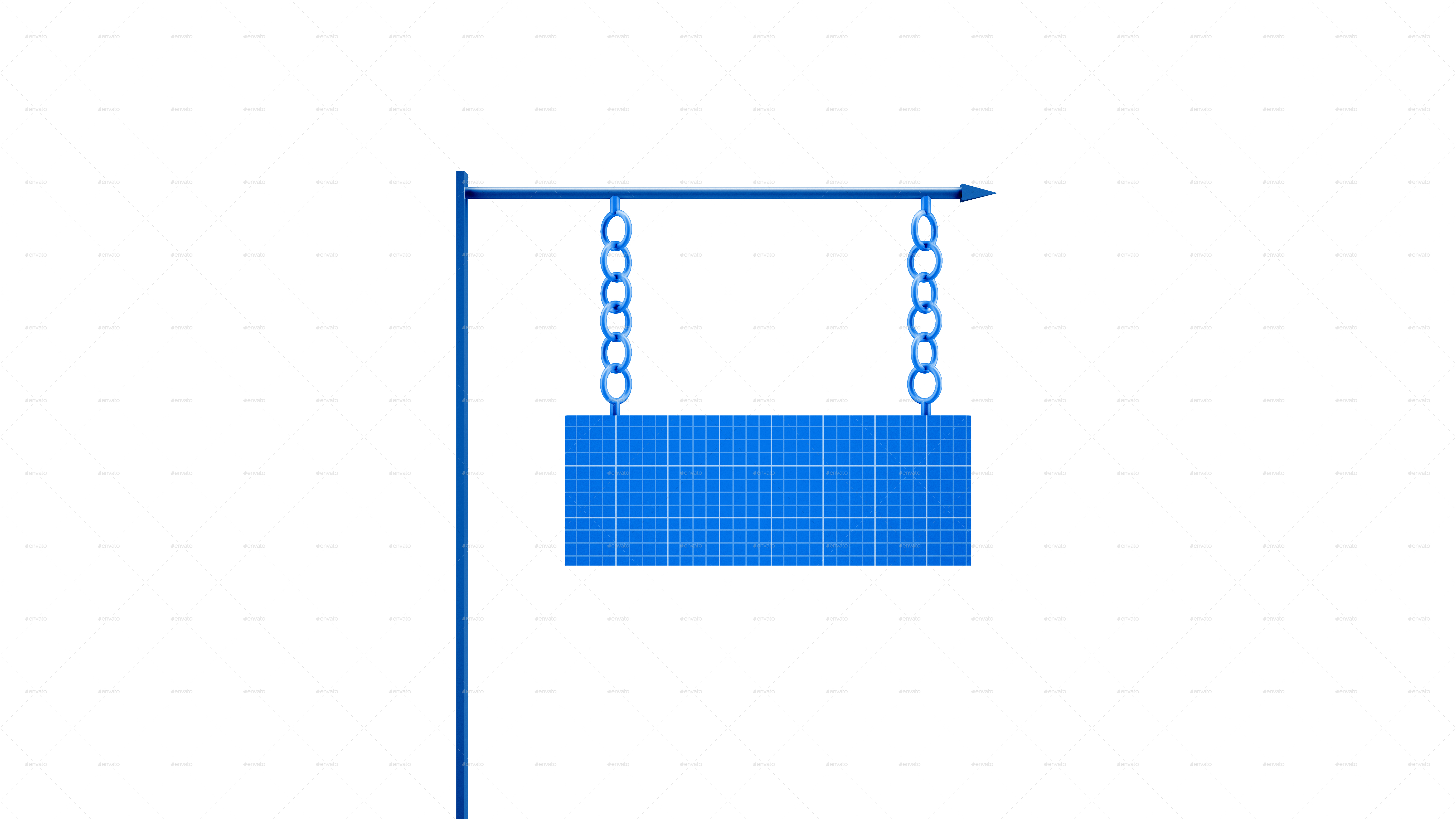 Hanging Wall Sign Board Mockup V2, Graphics | GraphicRiver