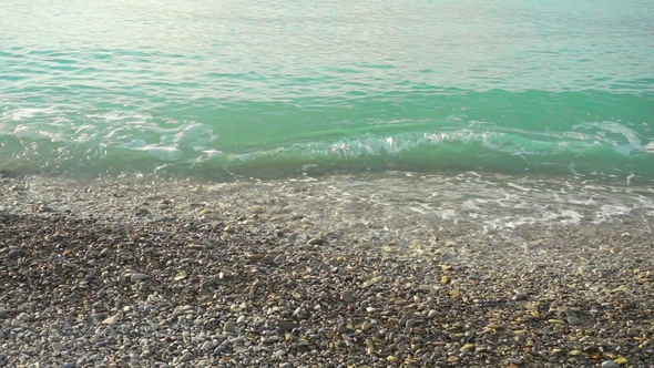 Blue Tropical Water Waves on the Beach, Stock Footage | VideoHive