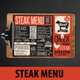 Steak Food Menu, Print Templates | GraphicRiver