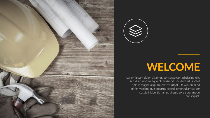 Construction Presentation Powerpoint Template, Presentation Templates