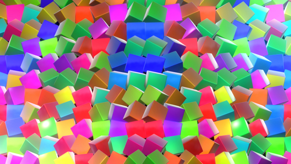 Colorful Cubes Loop Background, Motion Graphics | VideoHive