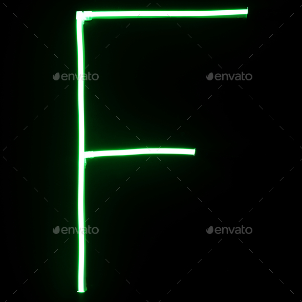 Green neon lights alphabet letters Stock Photo by Rawpixel | PhotoDune