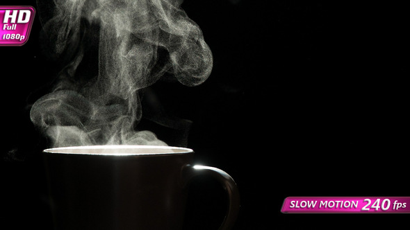 White Steam from the Coffee Mug, Stock Footage | VideoHive