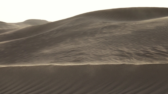 Sand Blowing in Sand Dunes in Wind, Sahara Desert, Stock Footage ...