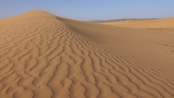 Sand Blowing in Sand Dunes in Wind, Sahara Desert, Stock Footage ...