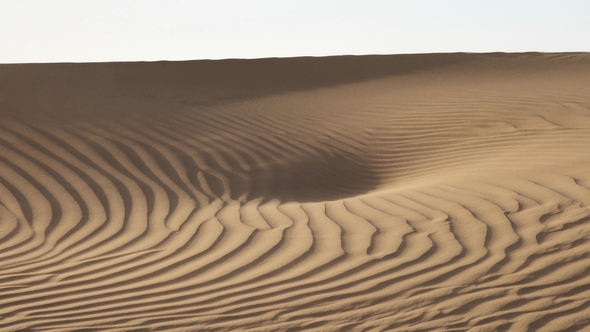 Sand Blowing over Dunes in Wind at Sahara Desert, Stock Footage | VideoHive