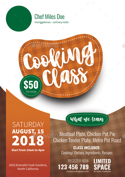 Cooking Class, Print Templates | GraphicRiver