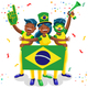 Brazil Football Fans, Vectors | GraphicRiver
