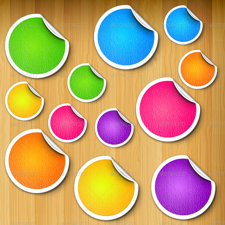 Sheet Rubber Stickers, Web Elements | GraphicRiver