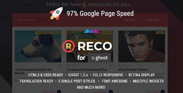 Reco - A recopilatory theme for Ghost by EstudioPatagon | ThemeForest