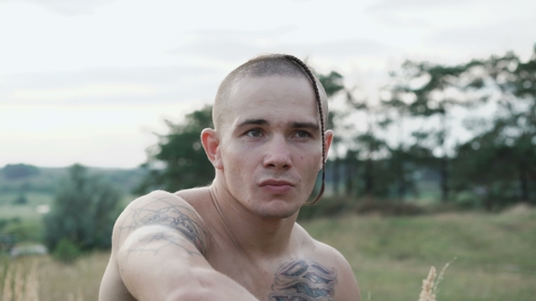 Modern Cossack Workouts with Swords in the Fields, Stock Footage ...