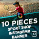 Sport Shop Instagram Banner, Web Elements | GraphicRiver