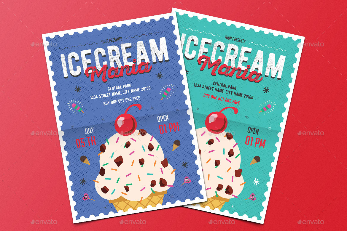 Ice Cream Flyer, Print Templates | GraphicRiver
