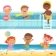 Summer Water Games in Aquapark, Vectors | GraphicRiver