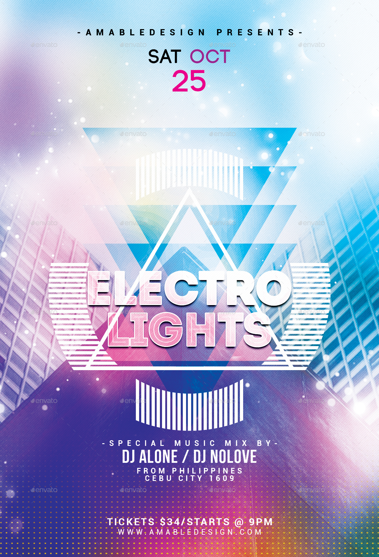 3 in 1 Electro Flyer/Poster Bundle, Print Templates | GraphicRiver