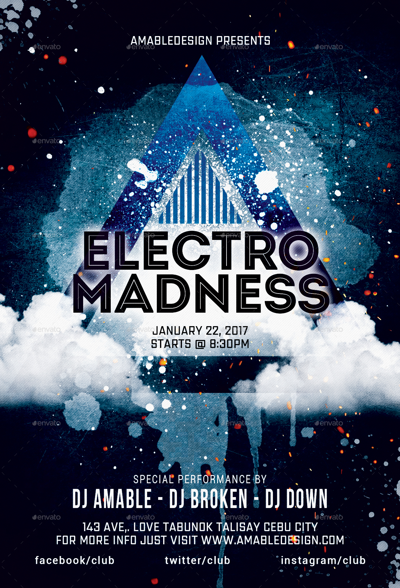 3 in 1 Electro Flyer/Poster Bundle, Print Templates | GraphicRiver