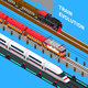 Train Evolution Isometric Composition, Vectors | GraphicRiver