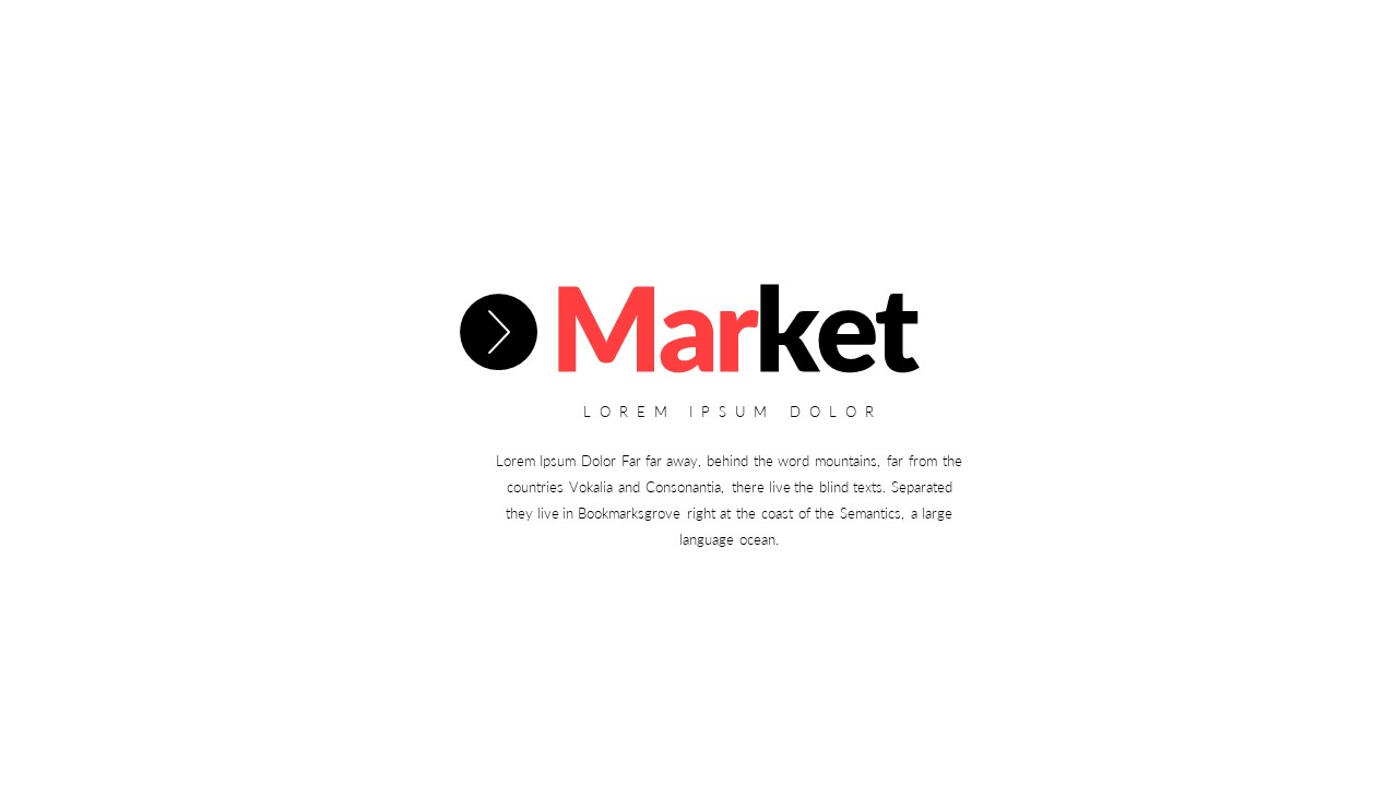 Market - Minimal Modern Presentation Template, Presentation Templates