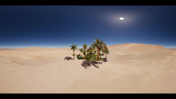 VR 360 Camera Moving Above Desert, Motion Graphics | VideoHive