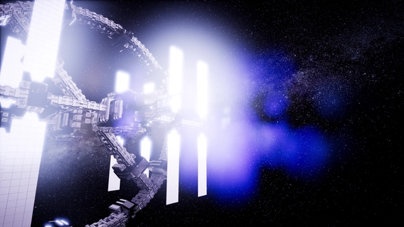 Spaceship Travelling Through the Universe, Motion Graphics | VideoHive