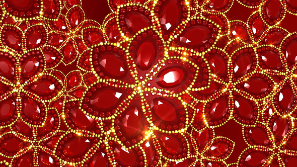 Red Jewel Flowers, Motion Graphics | VideoHive