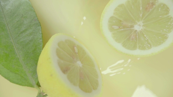 Lemon Splits Into Halves by ankabala | VideoHive
