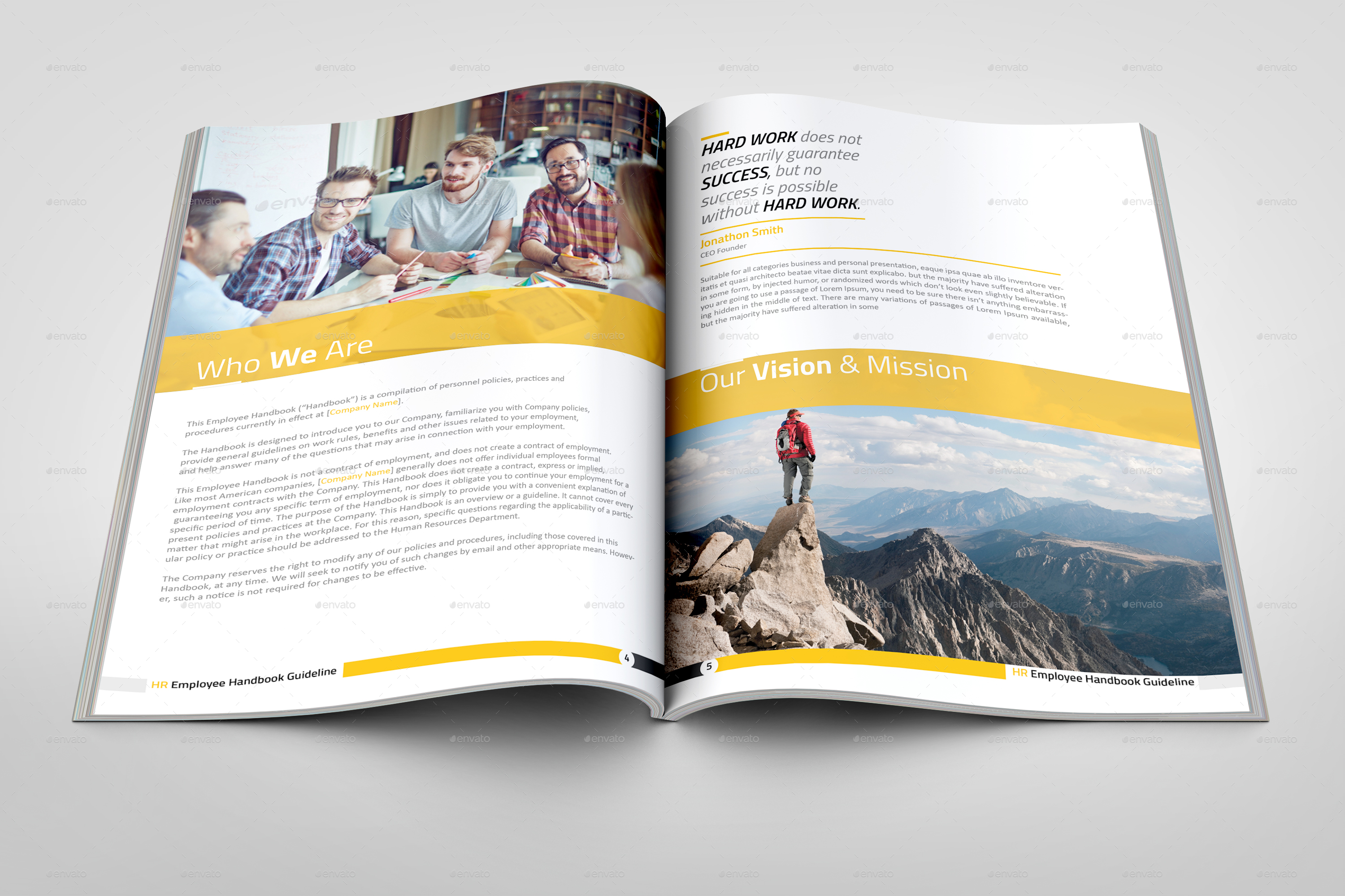 HR - Employee Handbook Guideline Portrait Template, Print Templates HR - Employee Handbook Guideline Portrait Template, Print Templates