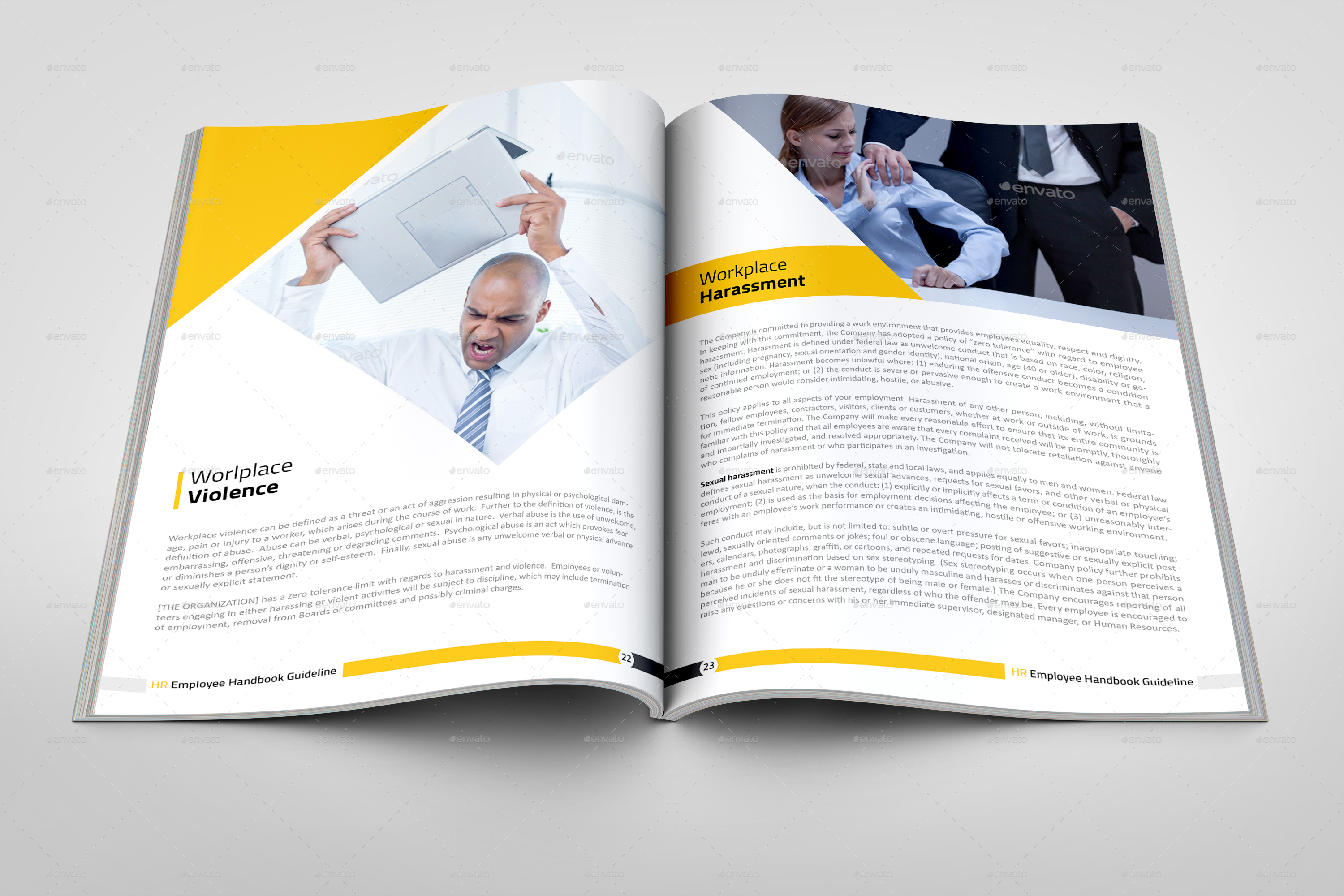 HR - Employee Handbook Guideline Portrait Template, Print Templates HR - Employee Handbook Guideline Portrait Template, Print Templates