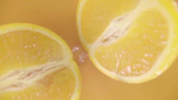 Orange Splits Into Halves. Shot, Stock Footage | VideoHive