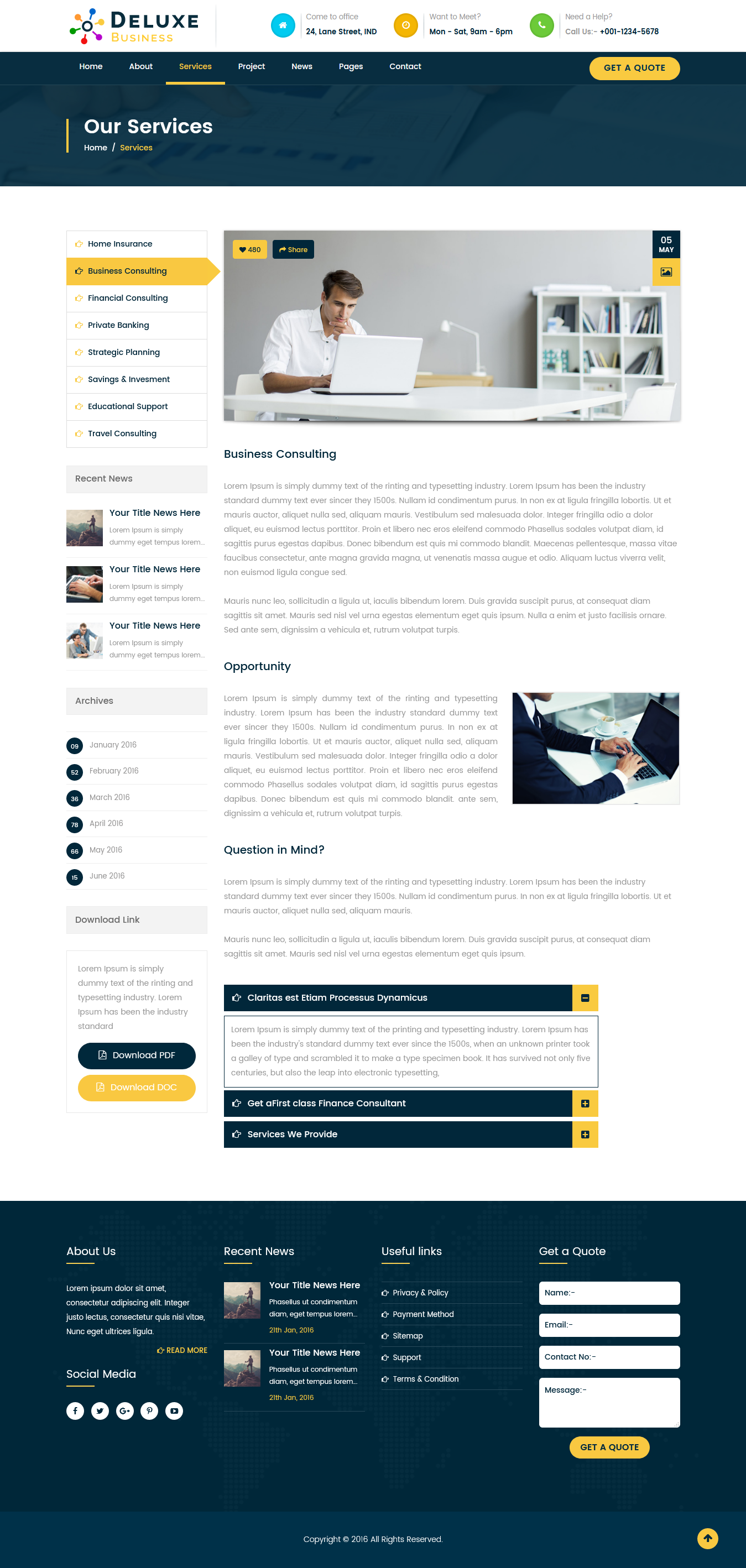 Deluxe Business HTML Template by viaviwebtech | ThemeForest