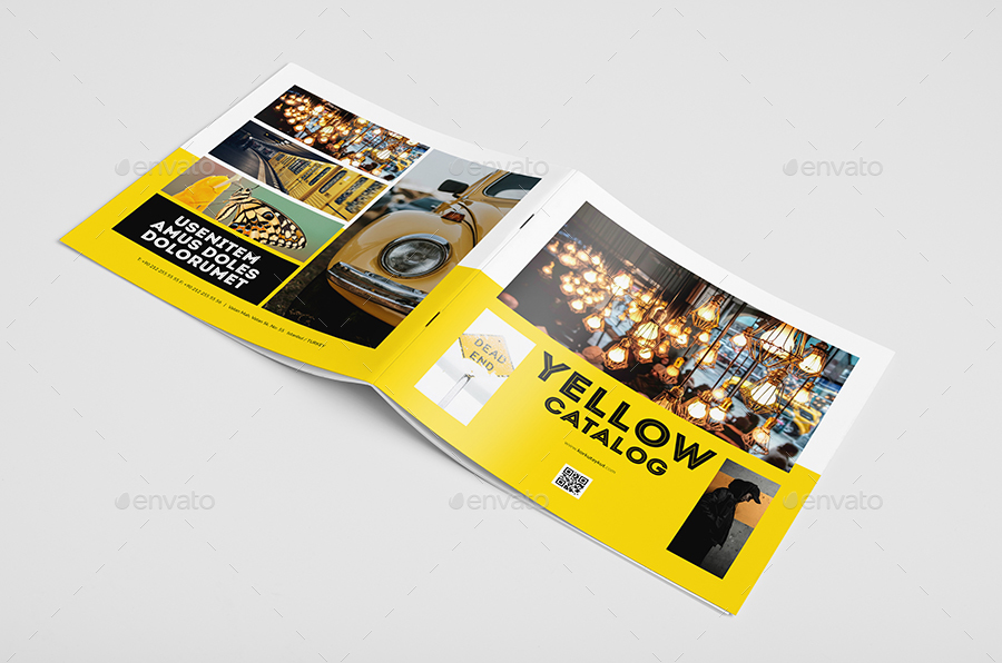 Yellow Catalog Template, Print Templates | GraphicRiver