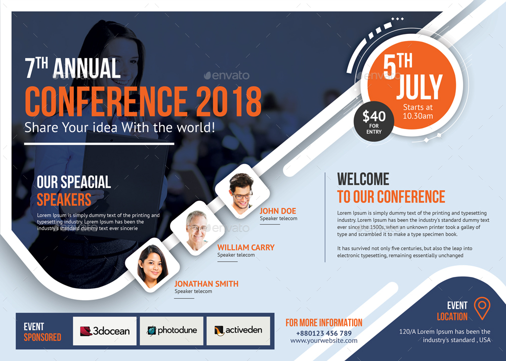 Conference Flyer, Print Templates | GraphicRiver