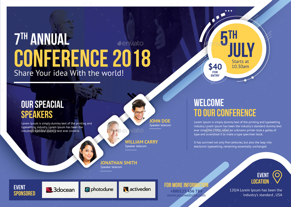 Conference Flyer, Print Templates | GraphicRiver