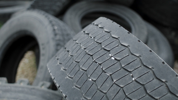 Old Car Rubber, Tire, Wheel, Stock Footage | VideoHive