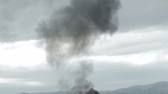 Big Column of Black Smoke, Stock Footage | VideoHive