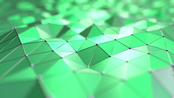 Moving Abstract Green Polygons, Motion Graphics | VideoHive