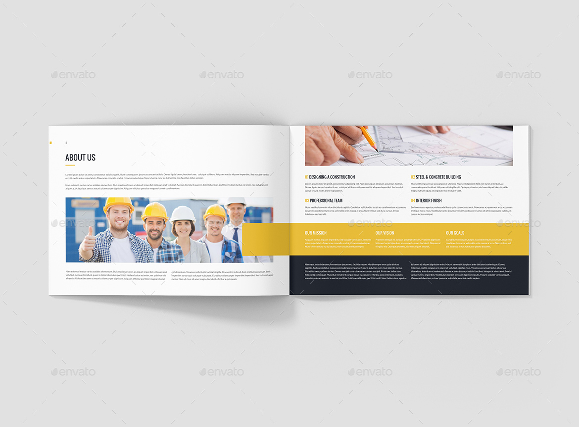 BuilderArch – Construction Company Profile Landscape, Print Templates