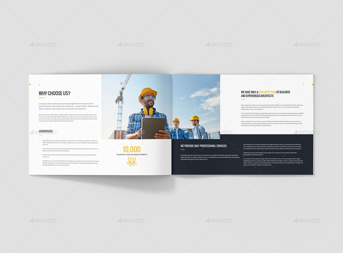 BuilderArch – Construction Company Profile Landscape, Print Templates
