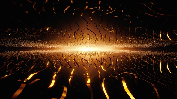 Gold Strings Background, Motion Graphics | VideoHive